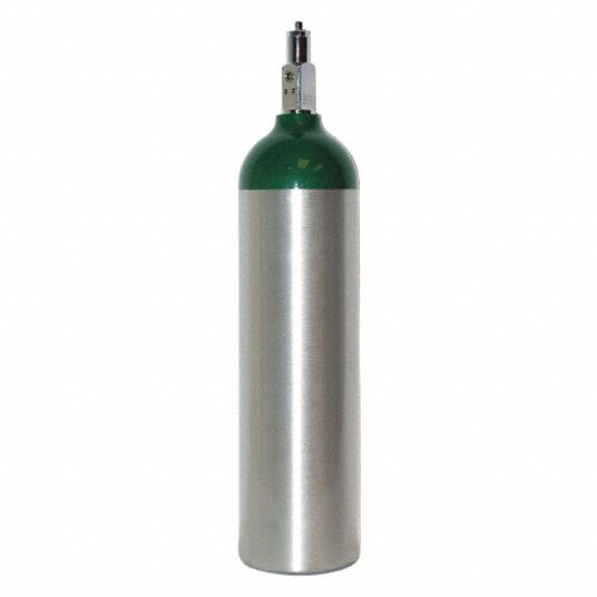 MERET PRODUCTS MD Medical Oxygen Cylinder, 398 L Capacity, Aluminum, 4 ...