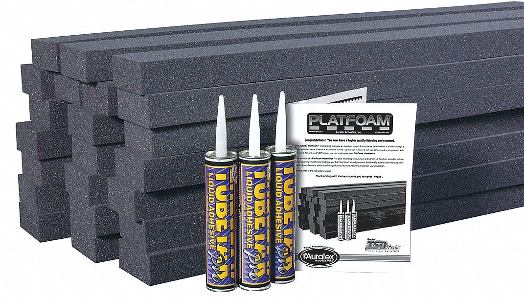 AURALEX Isolation Material, 21/64 ft Width, 4 ft Length, Open Cell ...