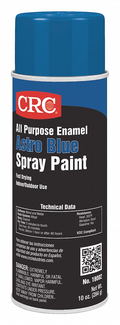 CRC, All Purpose Enamel Spray Paint-Astro Blue, 10 Wt Oz - 19MY47|18002 ...