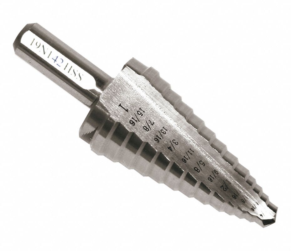 WESTWARD Broca Escalonada de Acero de Alta Velocidad 1/2" a 1" Serie ...