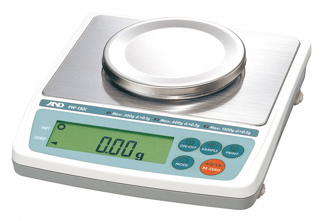 A&D WEIGHING, 150 g Capacity, 0.01 g Readability, Compact Bench Scale ...
