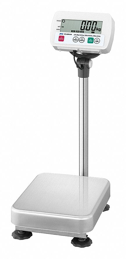 A&D WEIGHING, 130 lb Capacity, 0.02 lb Readability, Washdown Platform ...