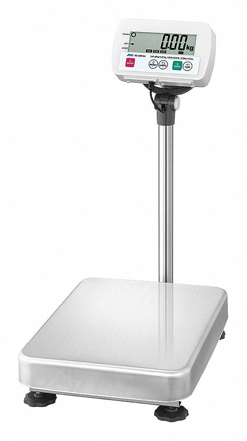 A&D WEIGHING, 130 lb, 0.02 lb, Washdown Platform Scale - 19ND24|SC ...
