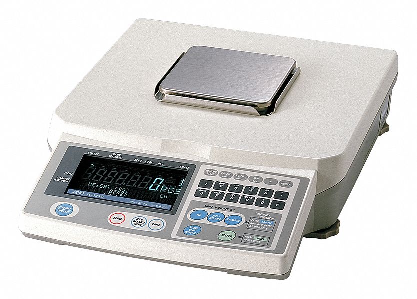 A&D WEIGHING, 10 lb, 0.001 lb, Compact Bench Scale - 19ND42|FC-5000I ...
