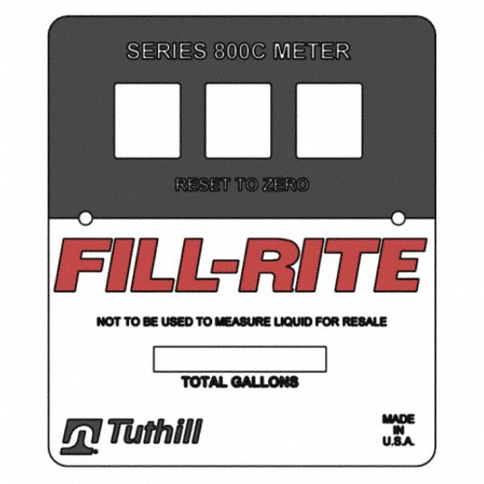 FILL-RITE, Faceplate Kit, Fill-Rite, Faceplate Kit - 19NK87|KIT800FPP ...