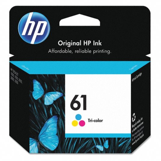 HP, Tri-Color, 61, Ink Cartridge - 19NX14|CH562WN#140 - Grainger