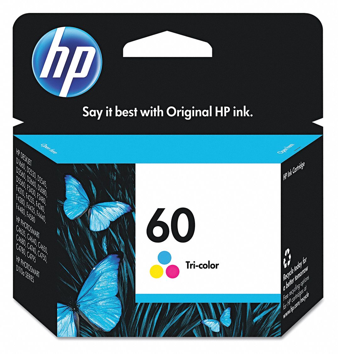 HP, Tri-Color, 60, Ink Cartridge - 19NX15|CC643WN#140 - Grainger