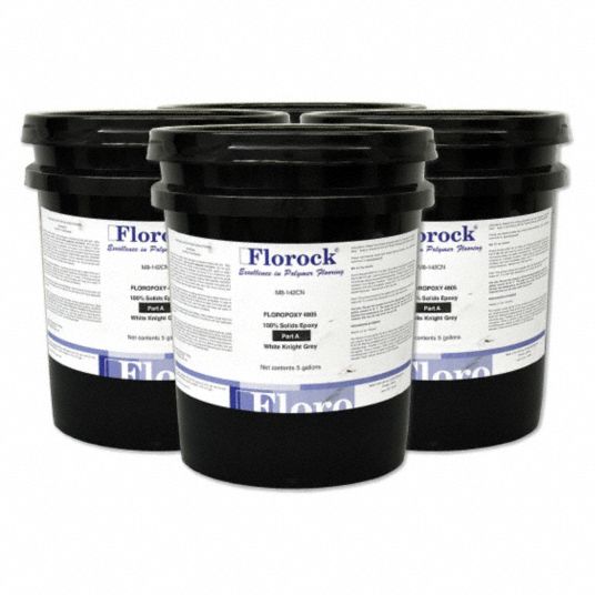 FLOROCK, Epoxy, Gray, Floor Resin 4805 Kit - 19NY94|M-142CN/U0-161CN ...
