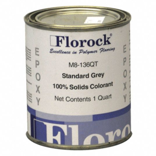 FLOROCK, Std Gray, 1 qt Container Size, Epoxy Colorant - 19NZ11|M8 ...