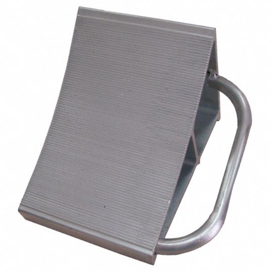 Aluminum, 7 in Overall Lg, Wheel Chock - 19P543|19P543 - Grainger