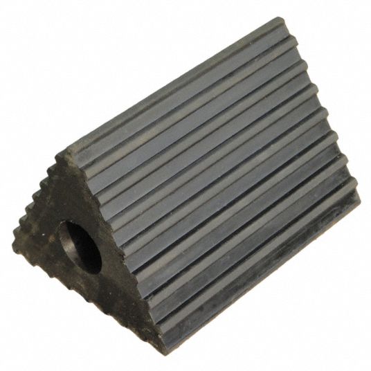 Rubber, 6 1/2 in Overall Lg, Wheel Chock - 19P546|19P546 - Grainger