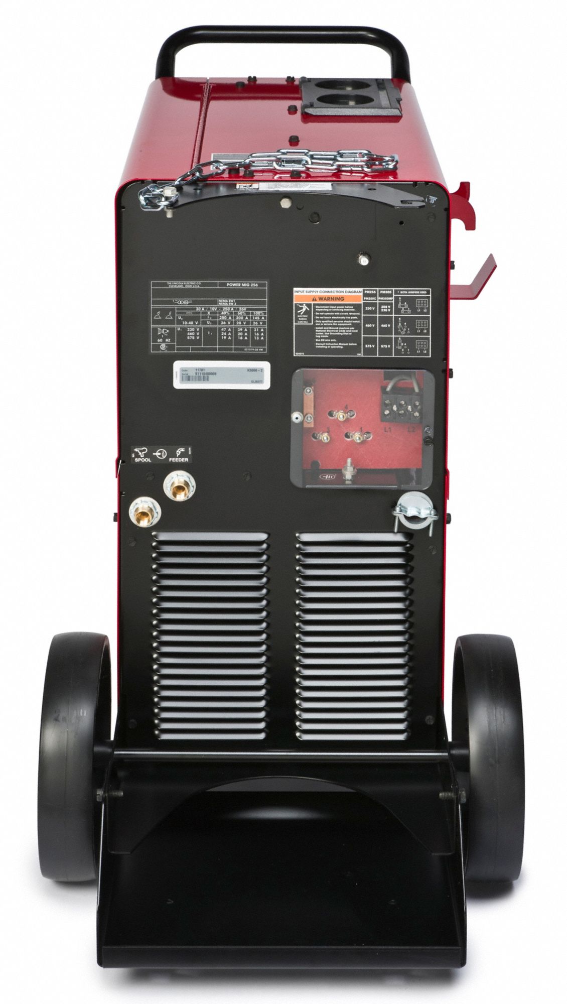 LINCOLN ELECTRIC MIG Welder: Power MIG 256, MIG Pack w/Running Gear, DC ...