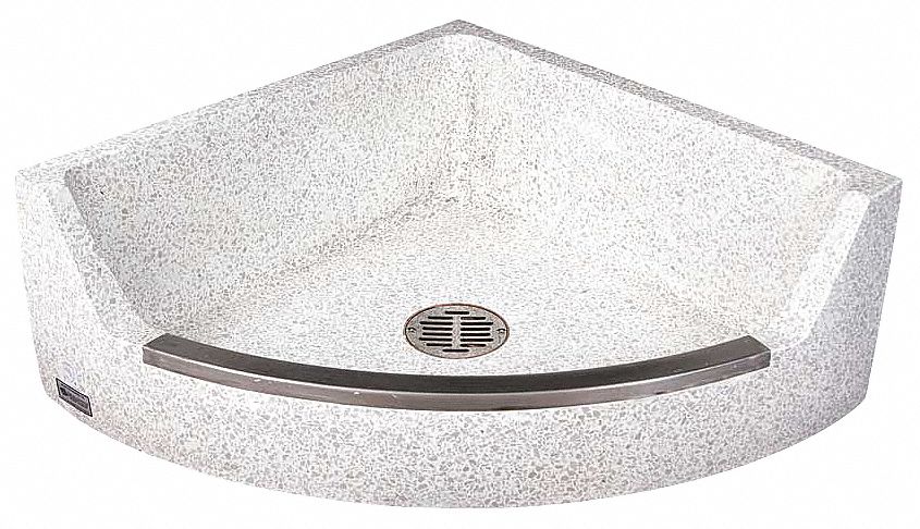 ACORN, Terrazzo, Tan, Corner Mop Sink - 19RU54|TCR-28 - Grainger