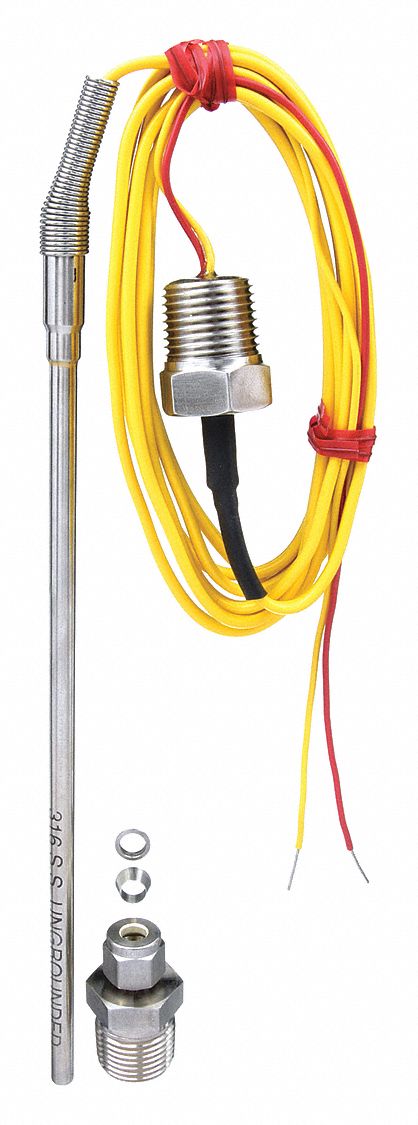 DIGI-STEM, -109°F to 900°F /-78°C to 482°C, Type K, Thermocouple Probe ...