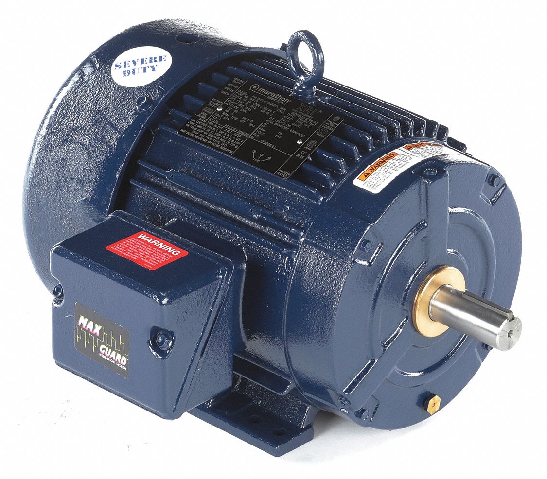 IEEE 841 Motor, 5 HP, 3-Phase, Nameplate RPM 1755, Voltage 575, 184T ...