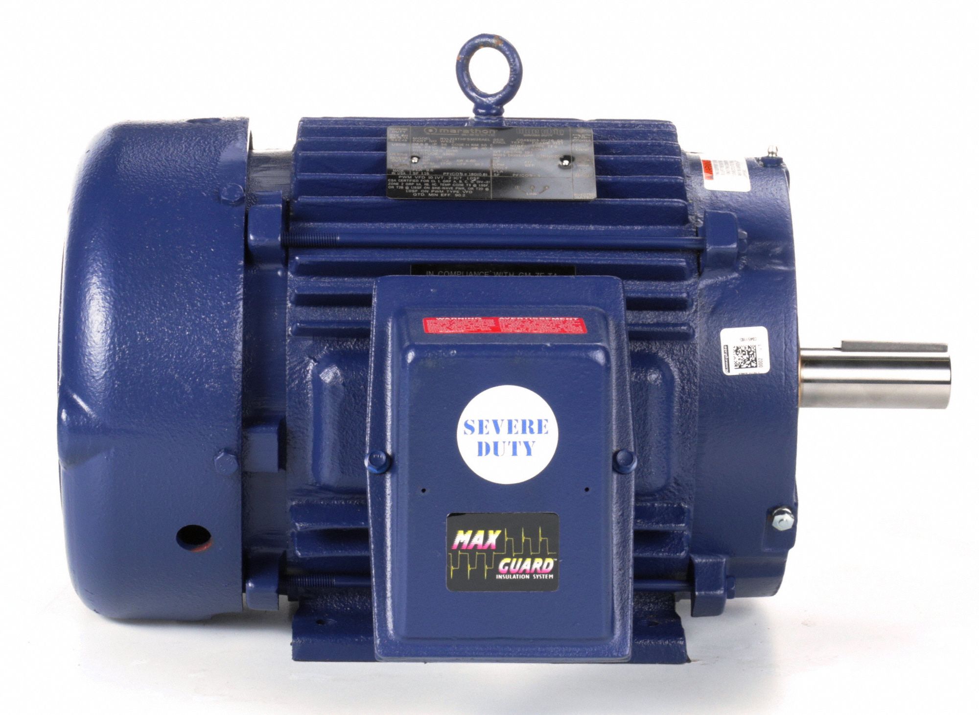 MARATHON MOTORS IEEE 841 Motor, 7-1/2 HP, 3-Phase, Nameplate RPM 1770 ...