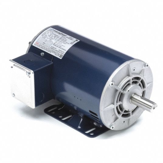 MARATHON MOTORS Belt Drive Motor, 1-1/2, 2/3 HP, 3-Phase, Nameplate RPM ...