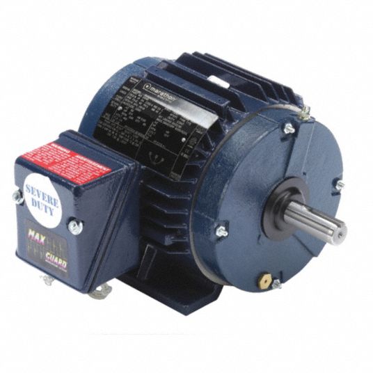 Severe Duty Motor, 3/4 HP, 3-Phase, Nameplate RPM 1140, Voltage 230/460 ...