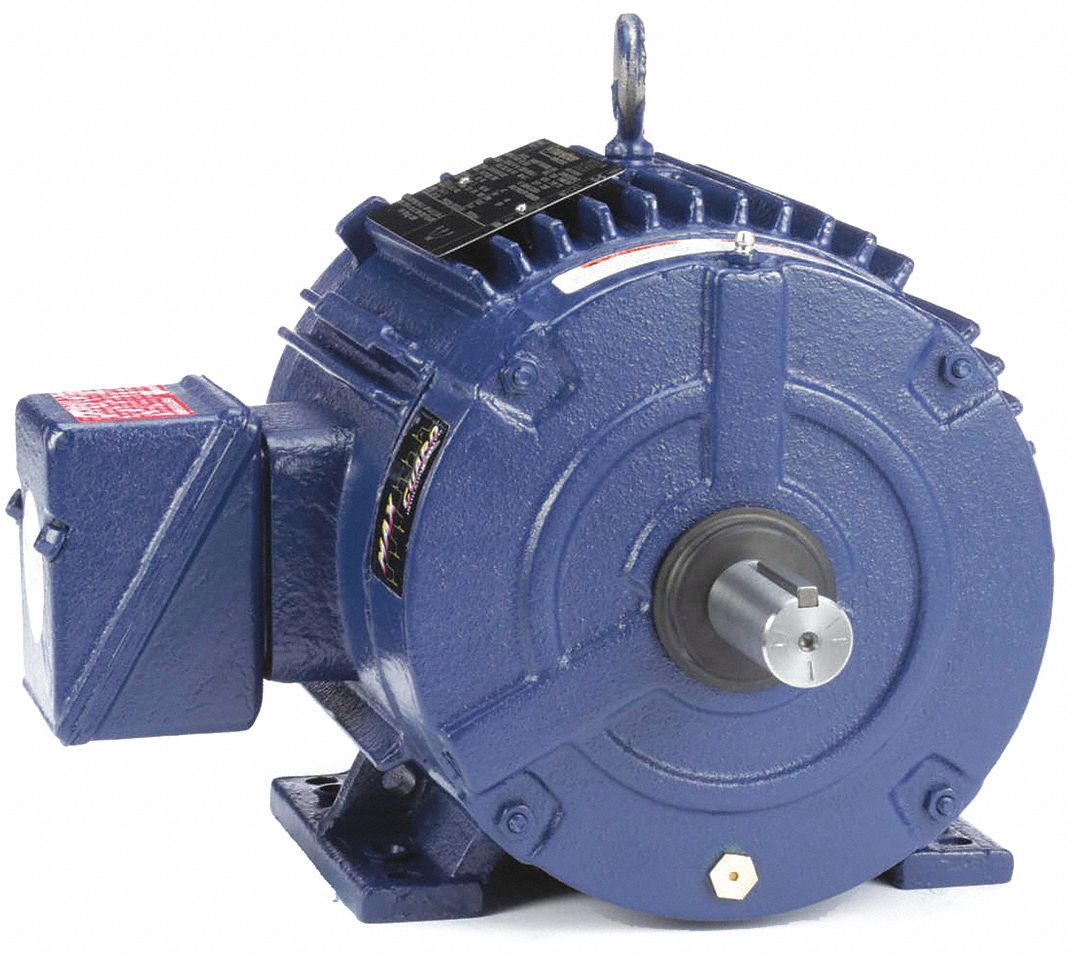 Severe Duty Motor, 3 HP, 3-Phase, Nameplate RPM 1760, Voltage 575, 182T ...