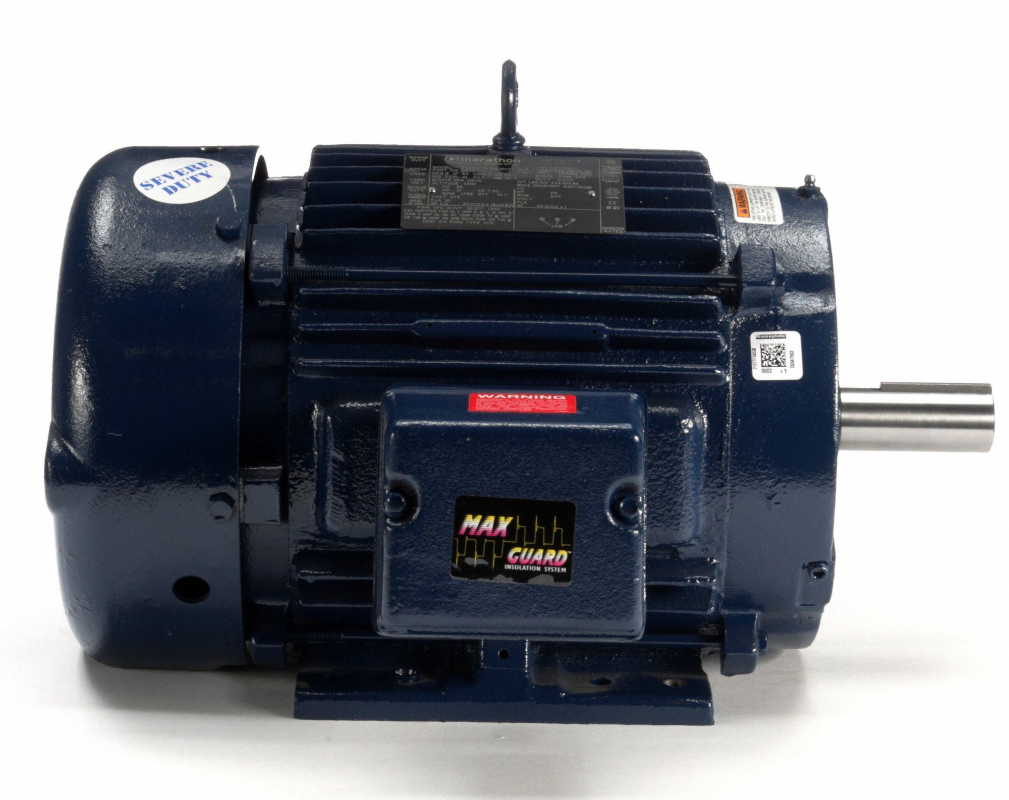 MARATHON MOTORS Severe Duty Motor, 10 HP, 3-Phase, Nameplate RPM 1765 ...