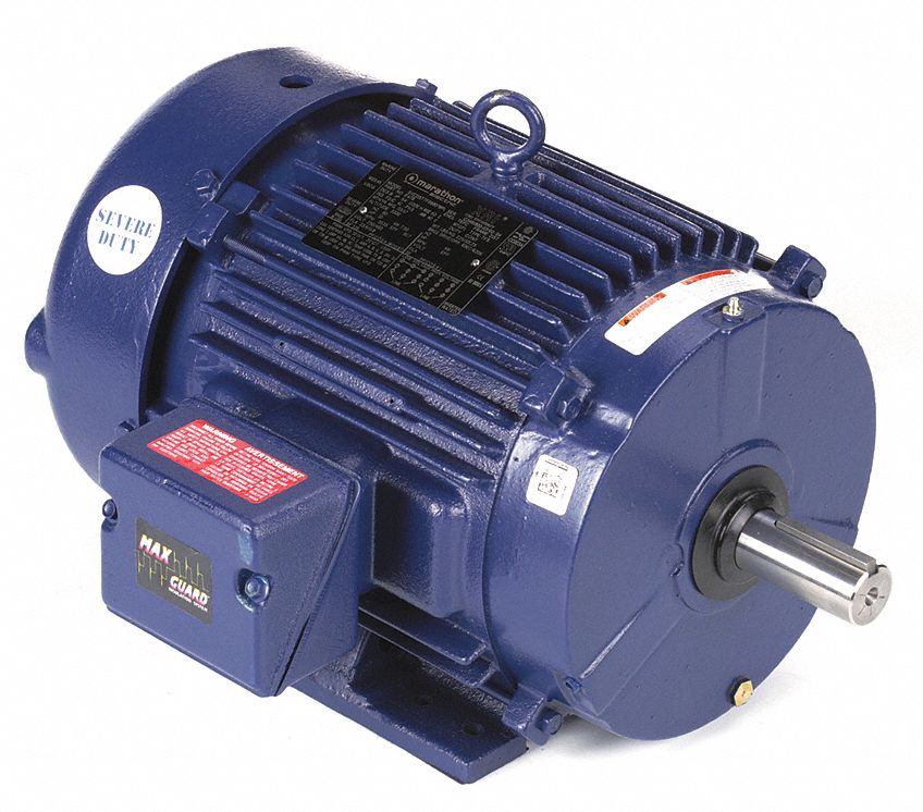 Severe Duty Motor, 10 HP, 3-Phase, Nameplate RPM 3535, Voltage 230/460 ...