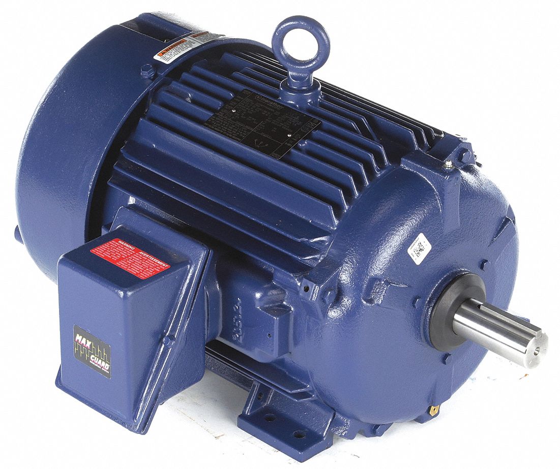 Severe Duty Motor, 20 HP, 3-Phase, Nameplate RPM 3540, Voltage 575 ...