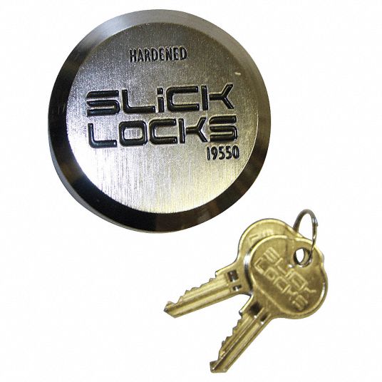 SLICK LOCKS, Stainless Steel, 1 3/4 in Body Thick, Vehicle Bracket Kits ...