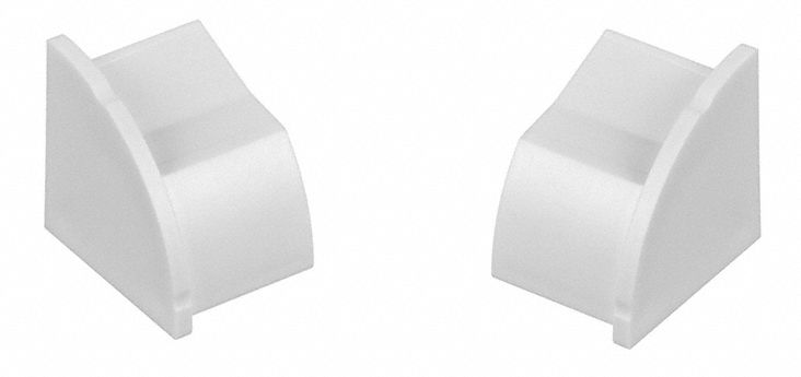D-LINE End Cap: D-Line Quarter Round Raceway, 1 in Wd, 1 in Ht, Plastic ...