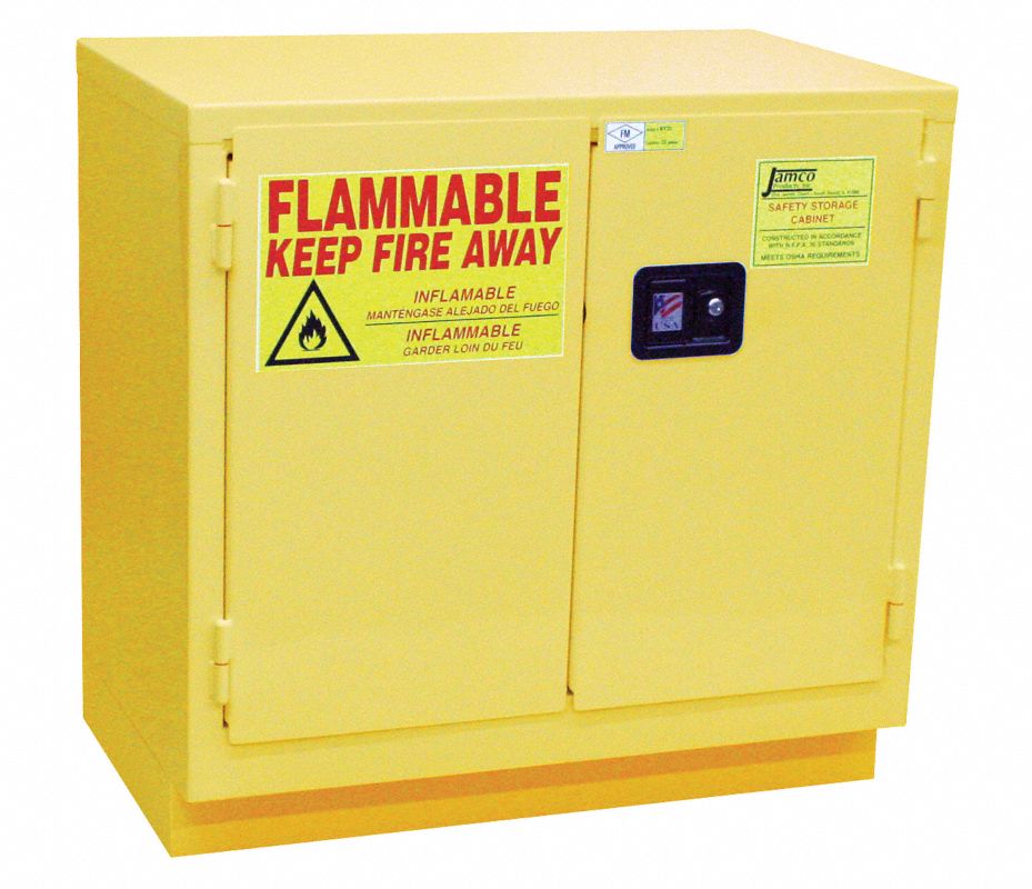JAMCO Gabinete de Seguridad para Líquidos Inflamables 2 puertas ...