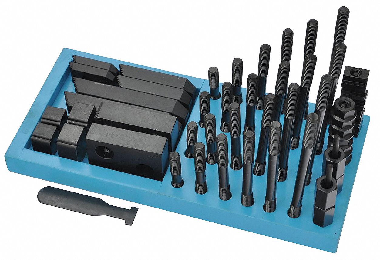 WESTWARD, For 11/16 in T-Slot, 1/2"-13 Stud, Clamping Kit - 19T333 ...