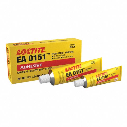 LOCTITE Epoxy Adhesive: 0151, Heat Cured, 3.2 fl oz, Tube, Clear, Paste ...