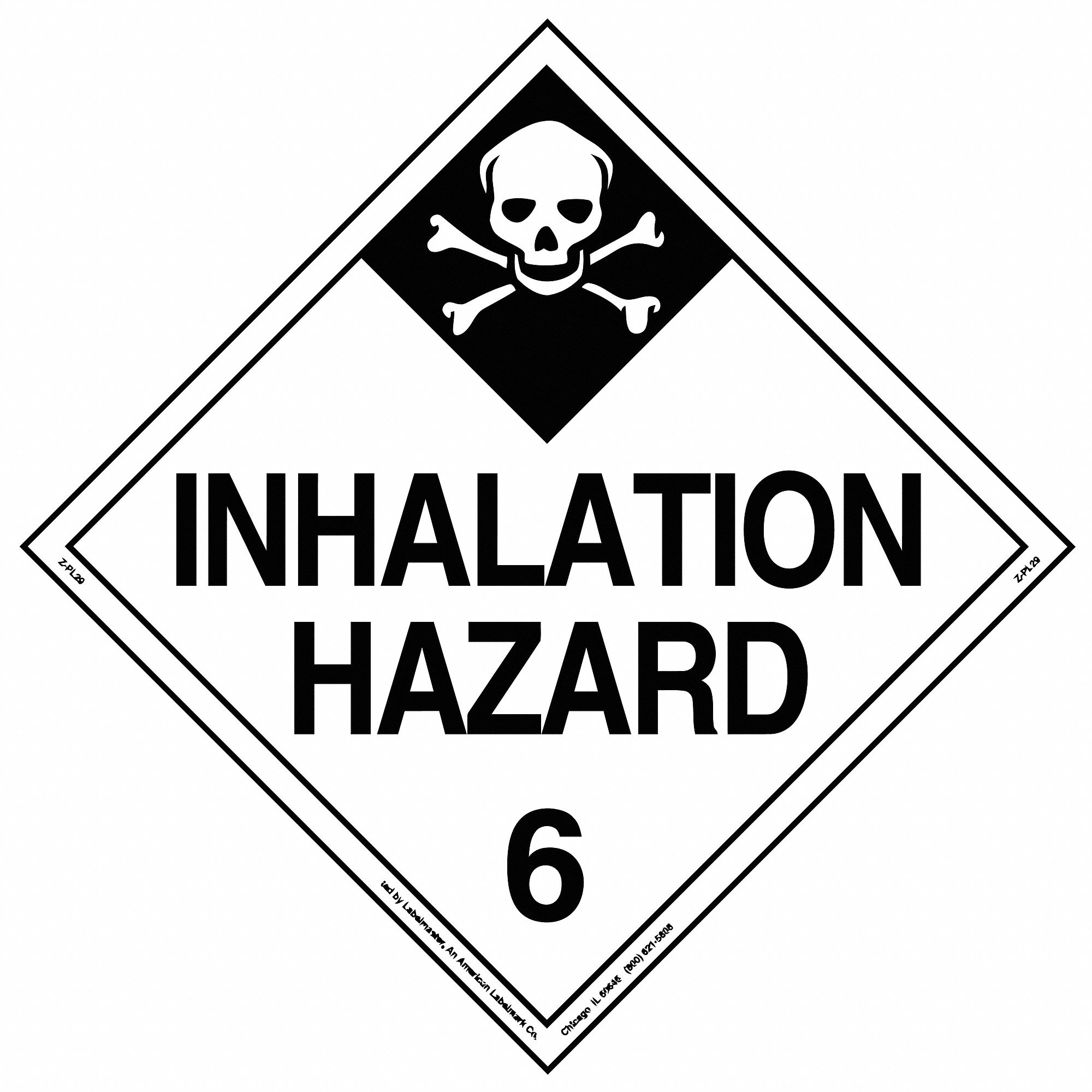 Inhalation Hazard, 10 3/4 in Label Wd, DOT Container Placard - 19UA54 ...