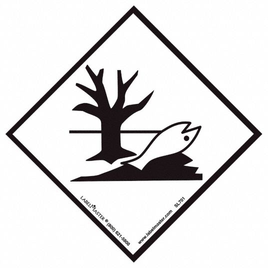 LABELMASTER, Environmentally Haz Substance, 10 3/4 in x 10 3/4 in, UN ...