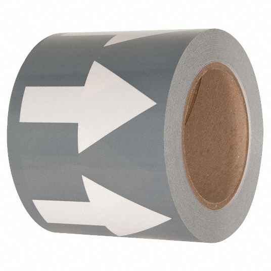 Gray, White, Arrow Tape - 19UC35|PMA4511 - Grainger