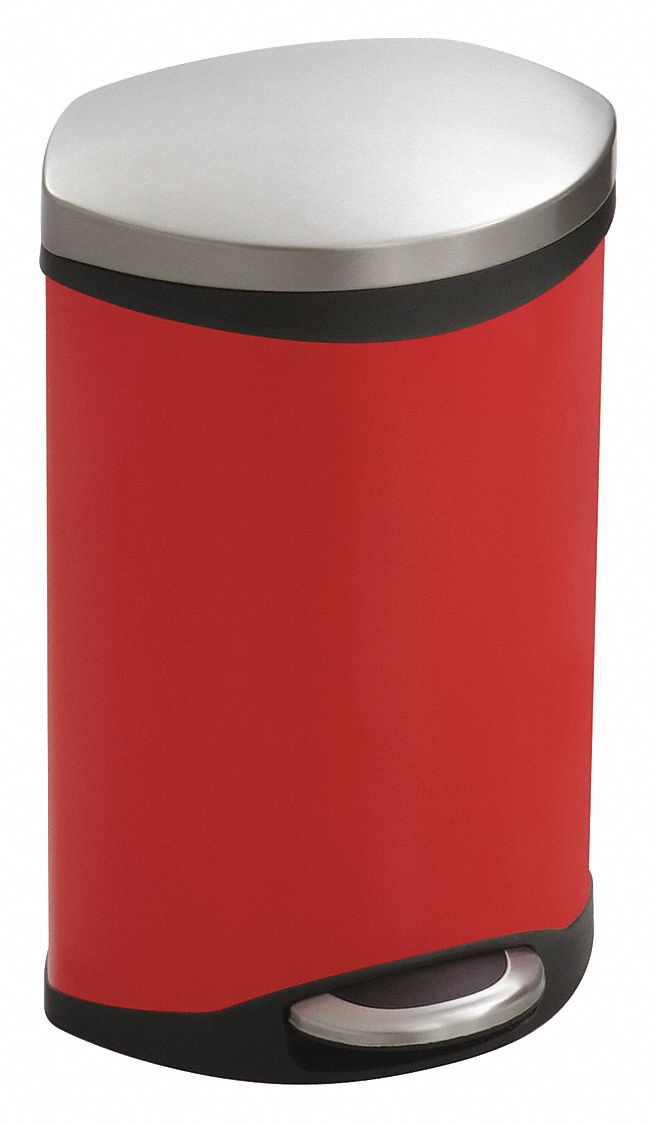 3 gal, Oval, Red - Grainger