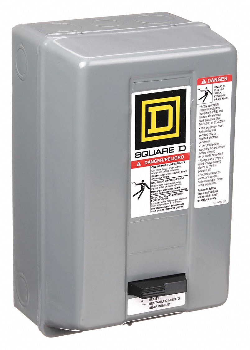 SQUARE D, Non-Reversing, 3 Poles, Magnetic Motor Starter - 1H506 ...
