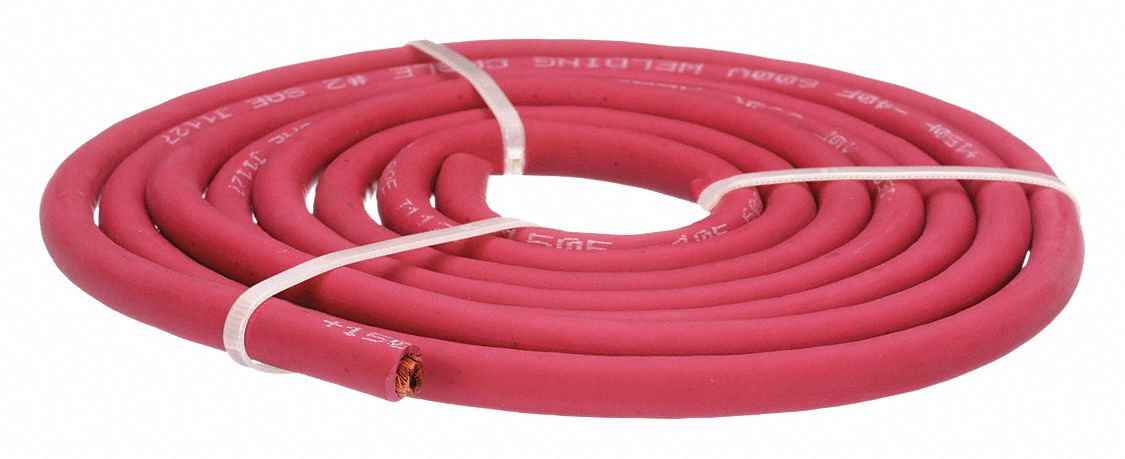 WESTWARD, 2 AWG Conductor Size, Red, Welding Cable - 19YE27|19YE27 ...