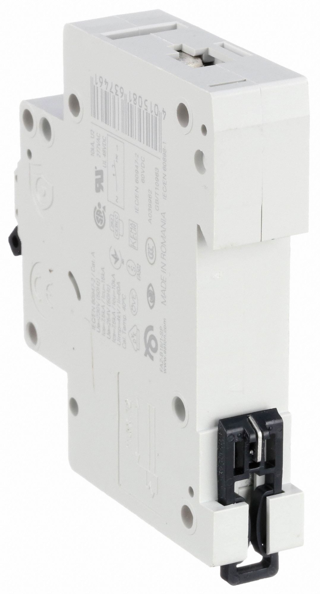 EATON IEC Supplementary Protector, Amps 15 A, AC Voltage Rating 277/480V AC, DC Voltage Rating ...