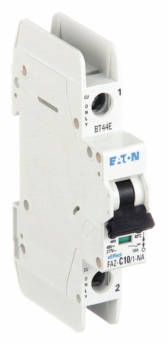 EATON, 10 A Amps, 48V DC, IEC Miniature Circuit Breaker - 19YF89|FAZ-C10/1-NA-SP - Grainger