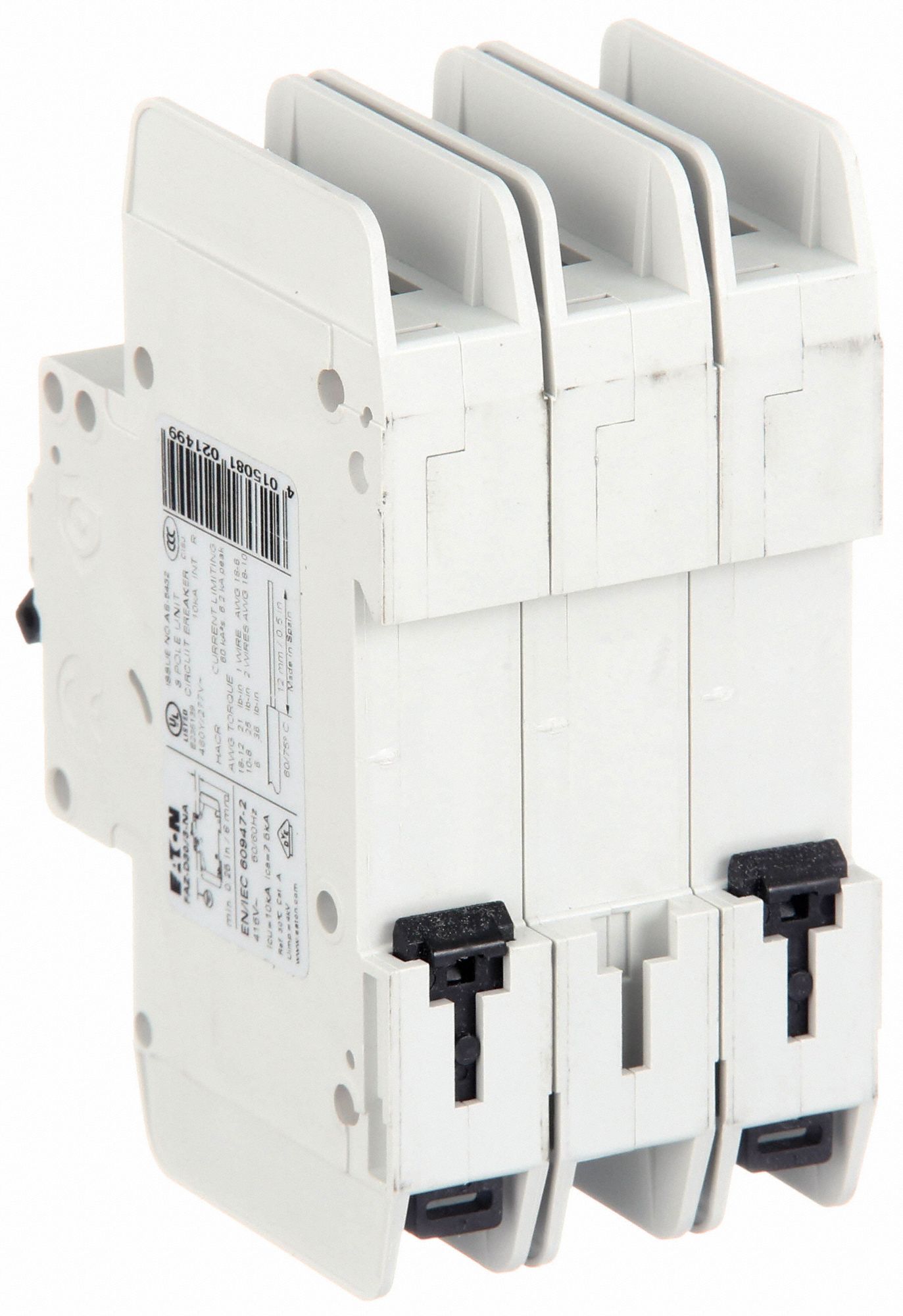 EATON IEC Miniature Circuit Breaker: 30 A Amps, 48/96V DC, 10kA at 277/480V AC, Screw Clamp, D ...