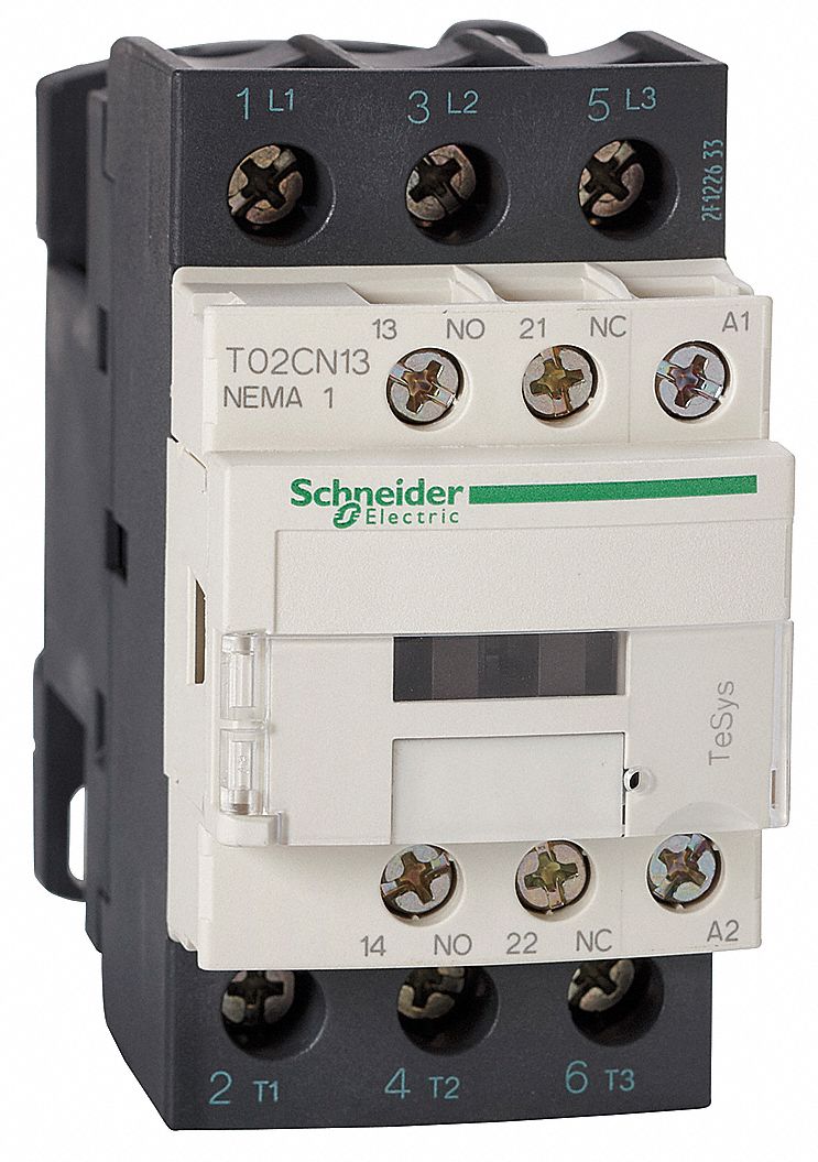 SCHNEIDER ELECTRIC 24V AC NEMA Magnetic Contactor; No. of Poles: 3 ...