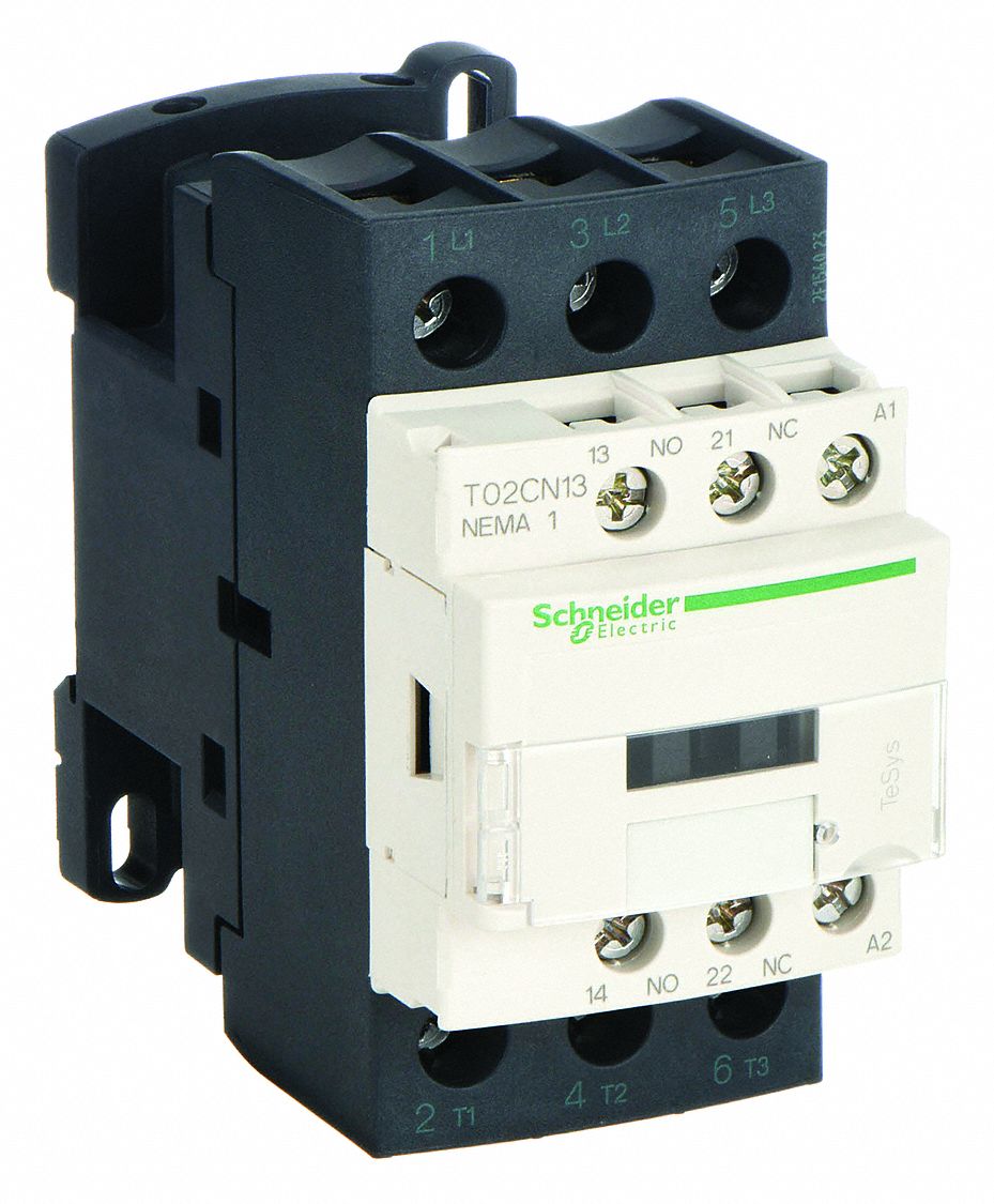 SCHNEIDER, Non-Reversing, 3 Poles, NEMA Magnetic Contactor - 19YH83 ...