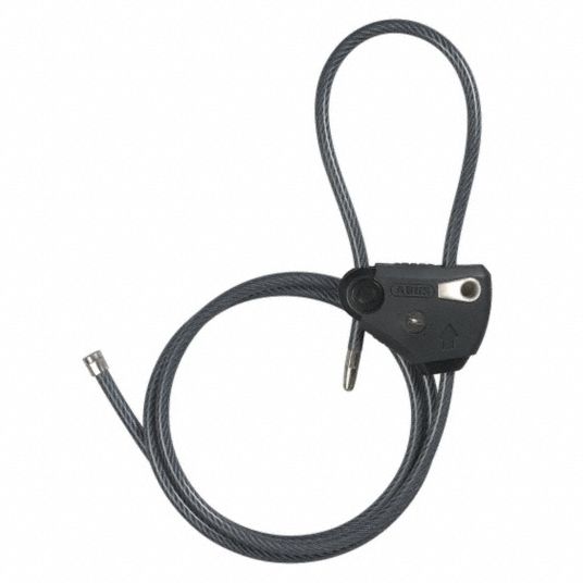ABUS Adjustable Length Cable Locks, 6 ft Cable Length, Steel, 25/64 in ...