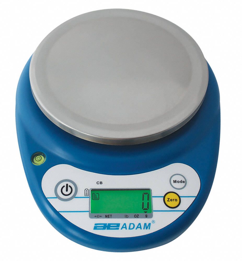 ADAM EQUIPMENT Compact Bench Scale: 3,000 g Capacity, 1 g Scale ...