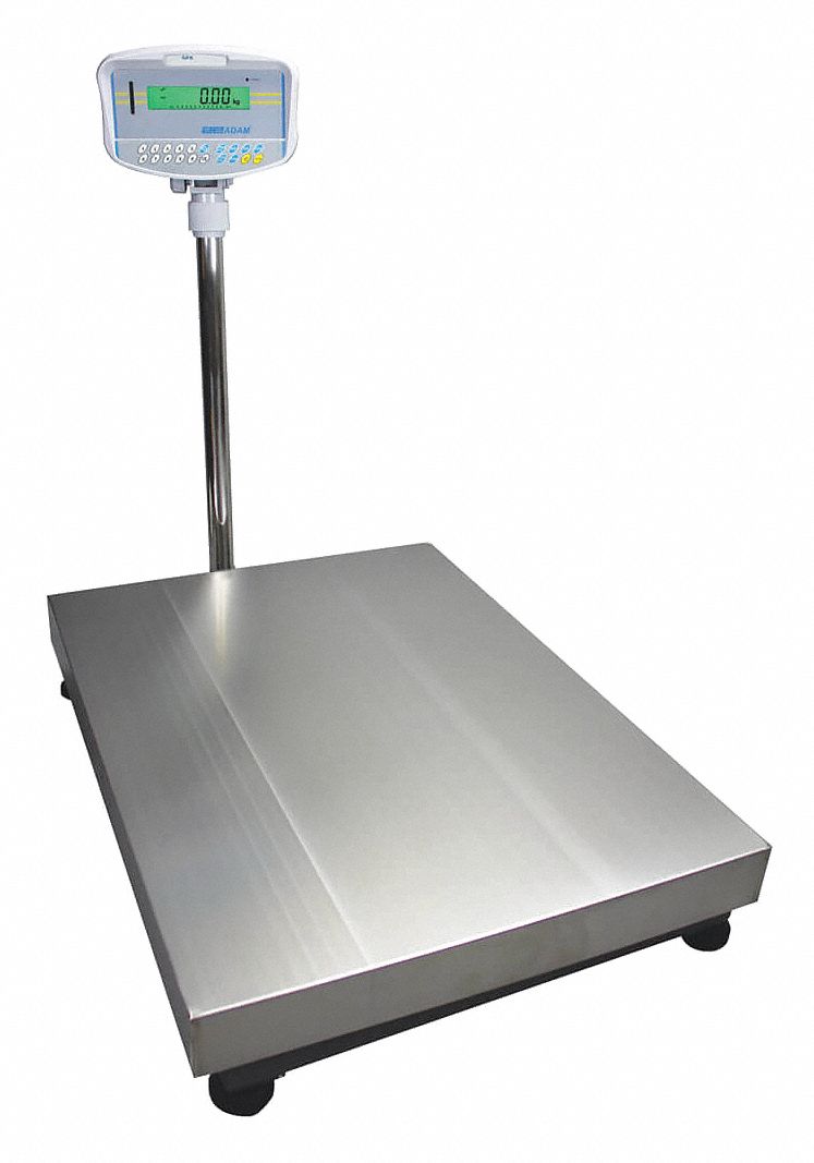 ADAM EQUIPMENT, 150 lb Wt Capacity, 19 3/4 in Weighing Surface Dp ...