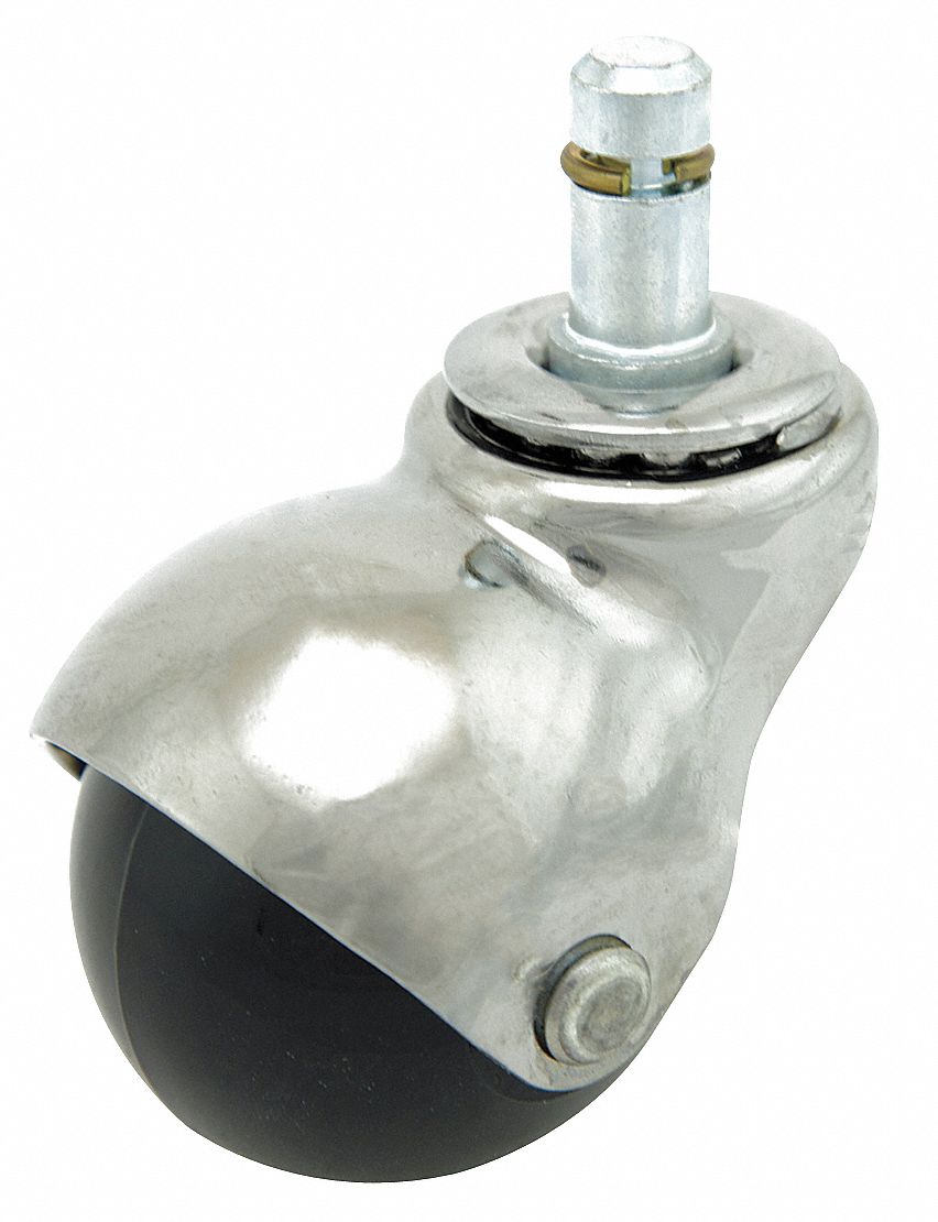 Swivel Stem Caster, 2 in Wheel Dia., 75 lb Load Rating - Grainger