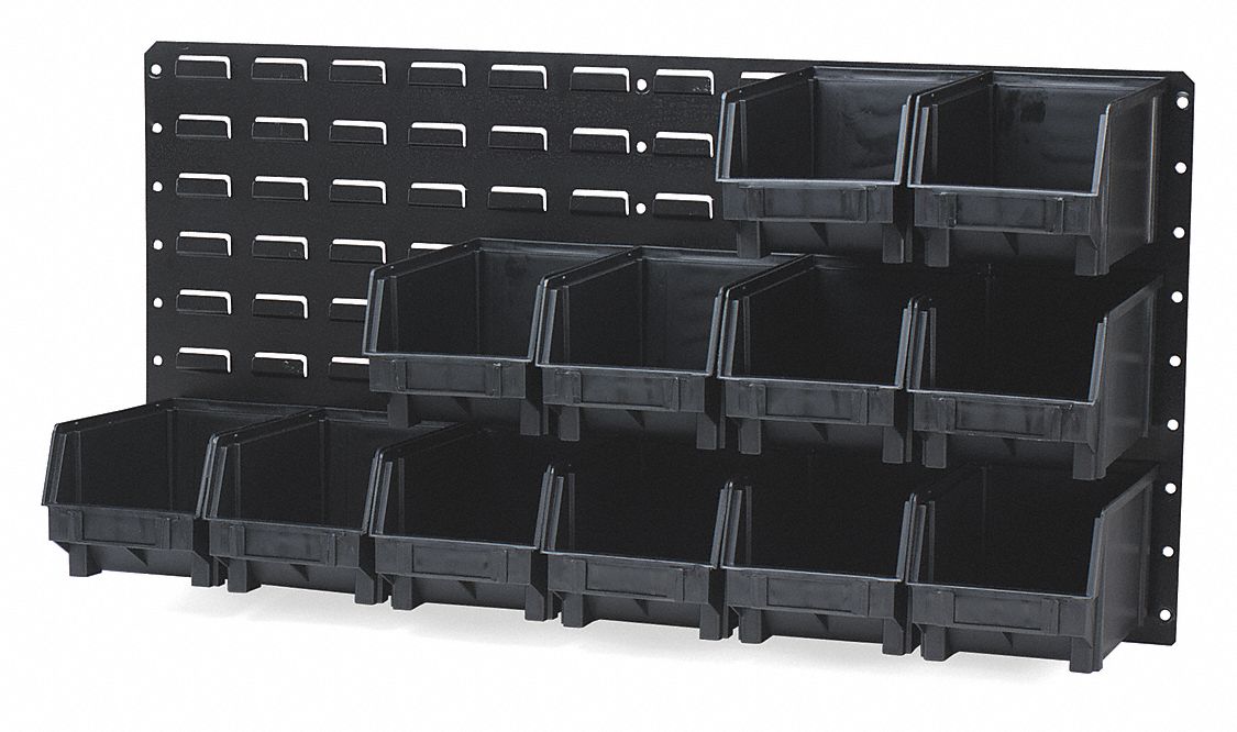 LEWISBINS Louvered Bench Rack: 18 in x 36 in x 7 1/4 in, 1 Sides, 0 ...