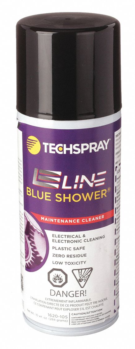 TECHSPRAY, Aerosol Spray Can, 10 oz, Blue Shower Maintenance Cleaner ...