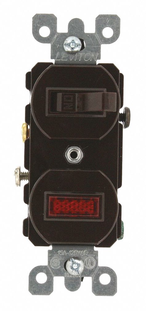 Combination Device, Switch/Pilot Light Wiring Combination, Toggle, 5 ...
