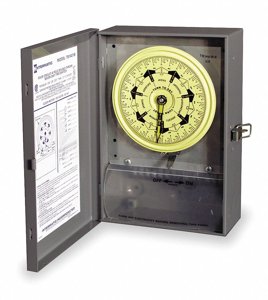INTERMATIC, 21 hr, Electromechanical Timer - 1A219|T51401B - Grainger